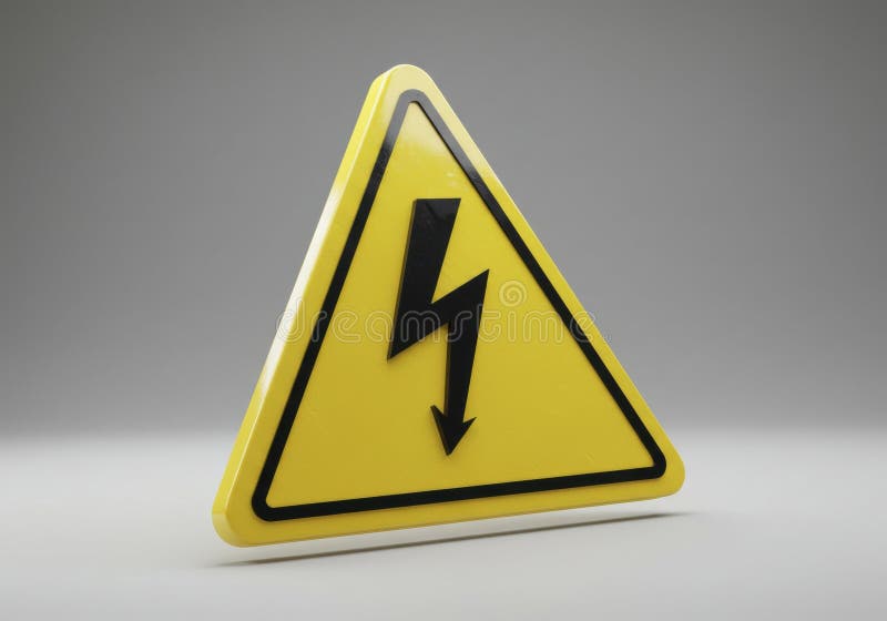 Viewing High Voltage Warning Sign Indicating Electric Hazard Stock ...