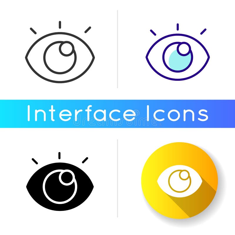 Viewing icon stock vector. Illustration of outline, line - 204593945