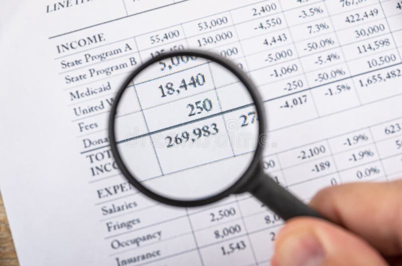 Viewing with Magnifying Glass Numbers Stock Photo - Image of viewing ...