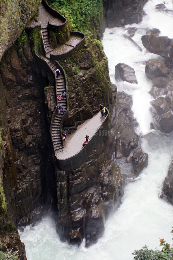 Viewing Platform at the Base of a Waterfall Editorial Photography ...
