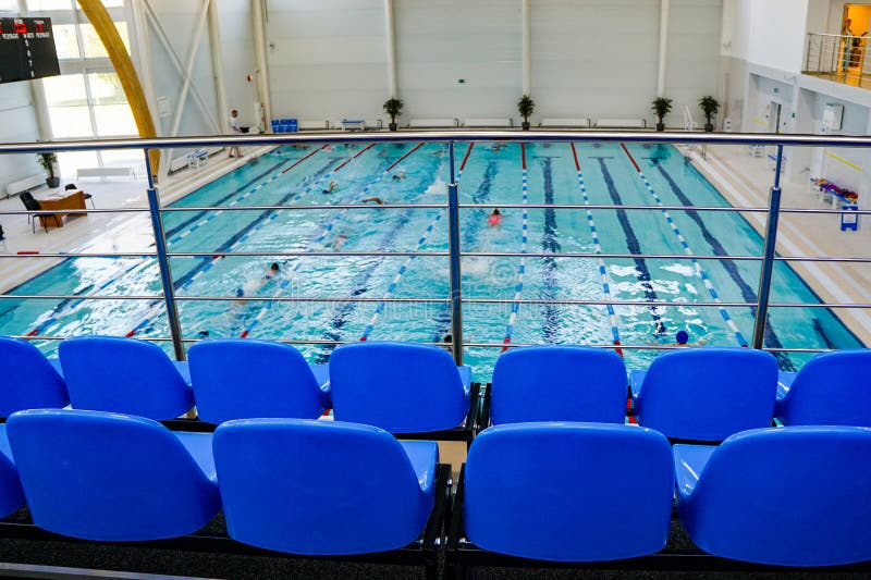 Viewing Platform in the Pool Stock Photo - Image of plastic, public ...