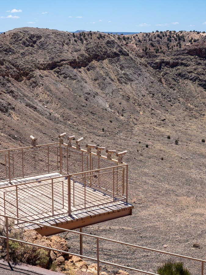 Viewing Platform on the Rim of Meteor Crater Stock Image - Image of ...