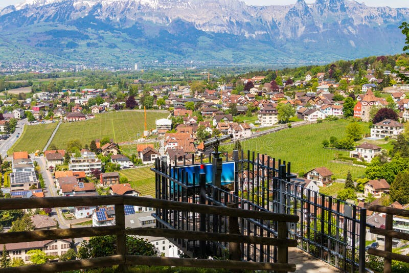 Viewing Platform of Vaduz City, Liechtenstein Stock Image - Image of ...