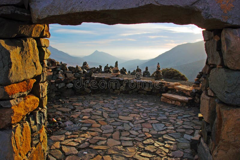Viewing point stock image. Image of wall, overlook, mountains - 26534815