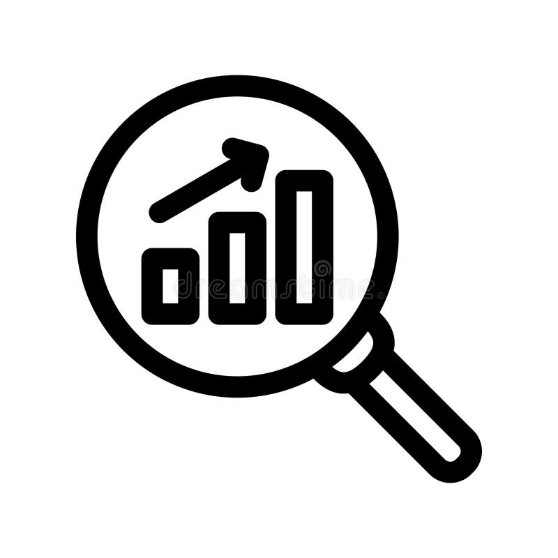 Viewing Progress Icon Line Design Style Finance and Business Symbol ...