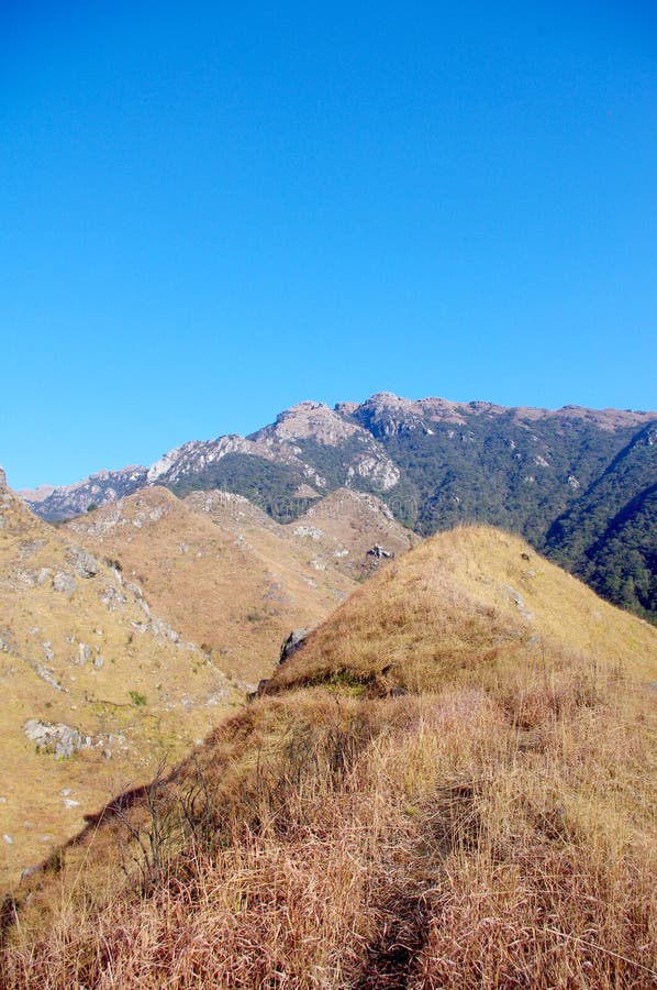 High Mountain with Great Rock at South China Stock Image - Image of ...