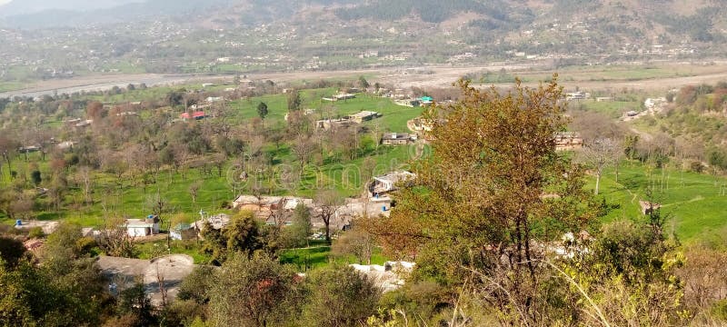 Viewing from Top of the Valley Stock Photo - Image of wilderness, town ...