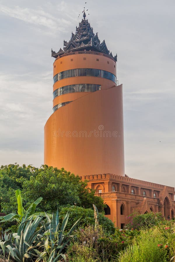 Viewing Tower in Bagan, Myanm Stock Image - Image of vertical, tower ...
