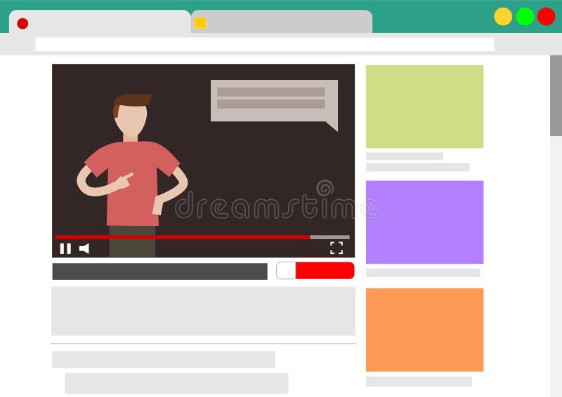 Video Blog, Vlog, Podcast, and Live Streaming Stick Figure Pictogram ...