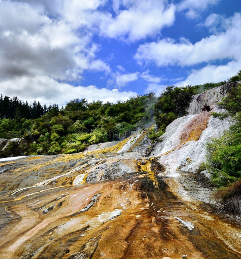 Viewing the Volcanic Chemicals in the Hidden Valley Stock Photo - Image ...
