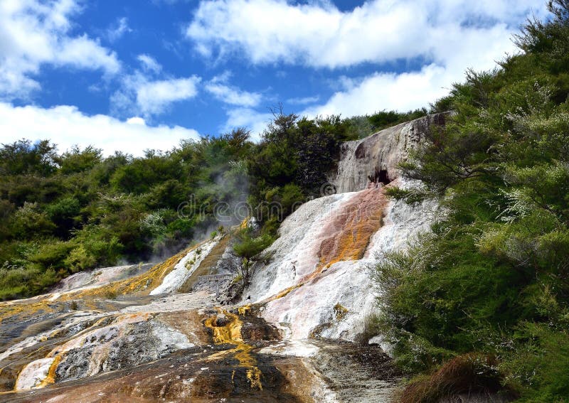 Viewing the Volcanic Chemicals in the Hidden Valley Stock Photo - Image ...