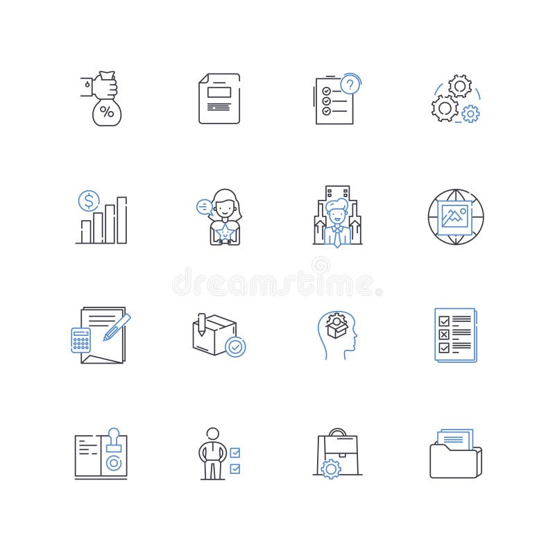Viewpoint Analysis Line Icons Collection. Perspective, Opinion ...