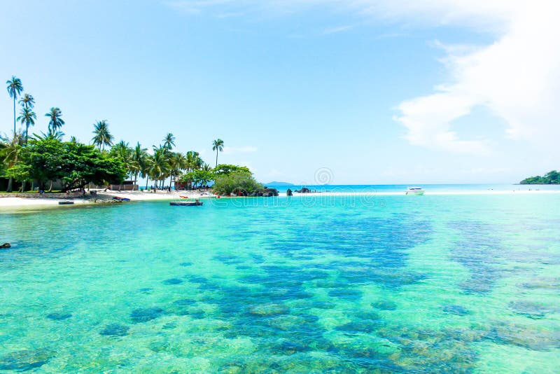 Viewpoint Beauty Blue Island with Blue Sky in Thailand Stock Image ...