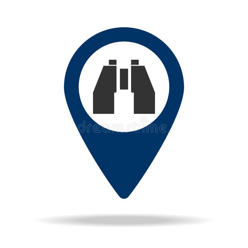 Viewpoint in Blue Map Pin Icon. Element of Map Point for Mobile Concept ...
