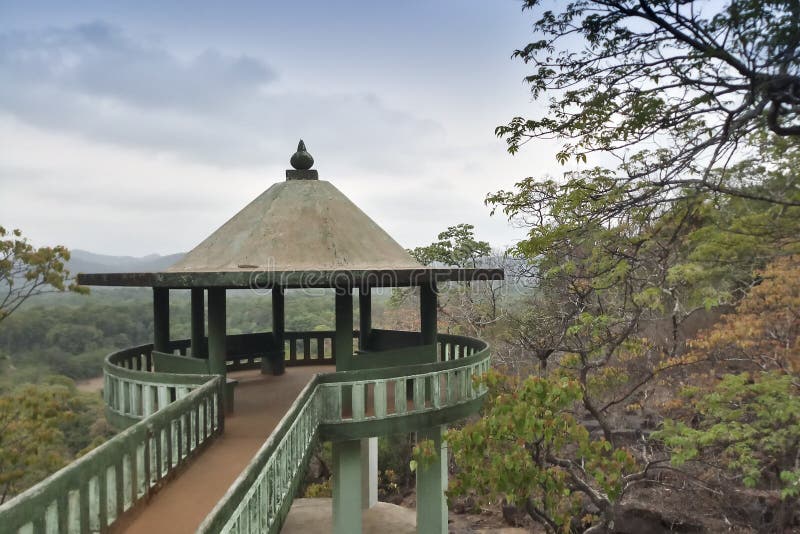 Viewpoint. Forest Seen from Viewpoint with Cloudy Sky, Distant ...