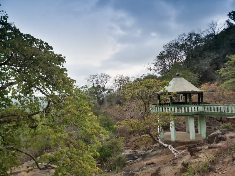 Viewpoint. Forest Seen from Viewpoint with Cloudy Sky. Stock Image ...