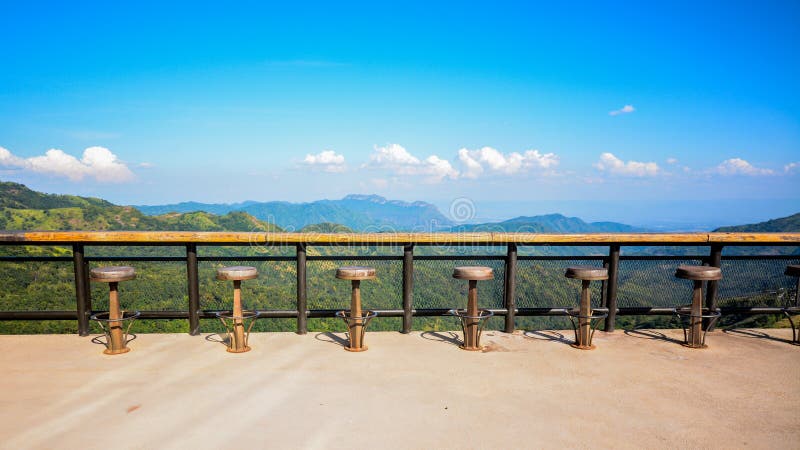 The Viewpoint Has a Seat on the High Floor. Stock Image - Image of ...