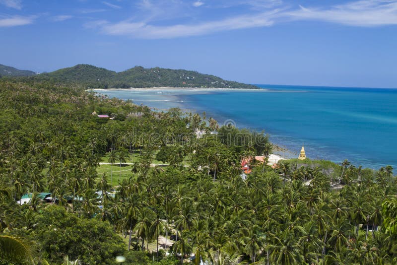 Viewpoint on Koh Samui stock photo. Image of palm, cloud - 52450694