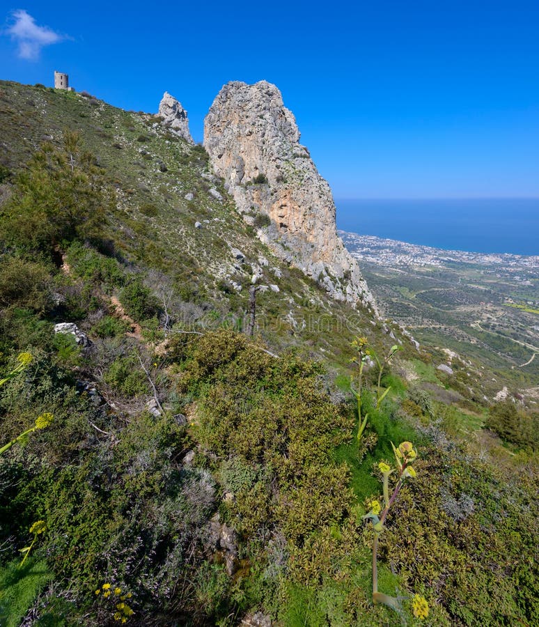 Viewpoint in Kyrenia Mountains,northern Cyprus 2 Stock Photo - Image of ...