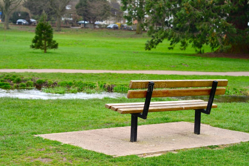 A Viewpoint Looking Out from a Bench. Stock Photo - Image of garden ...