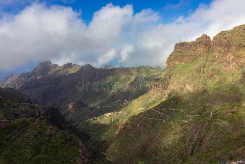 Viewpoint of Masca in the Mountains of Tenerife Spain Stock Image ...