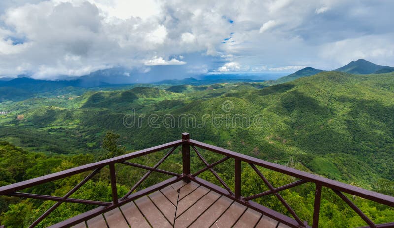 Viewpoint Mountain Landscape Stock Photo - Image of mountain, clouds ...