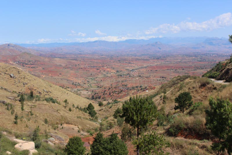 Viewpoint Over Ambalavao, Madagascar Stock Photo - Image of fields ...
