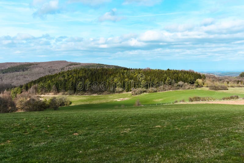 Great Landscape Panorama of the Low Mountain Range of the Eifel Stock ...