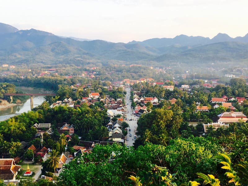 Viewpoints of Luang Pra Bang Stock Photo - Image of scenery, laos: 73757450