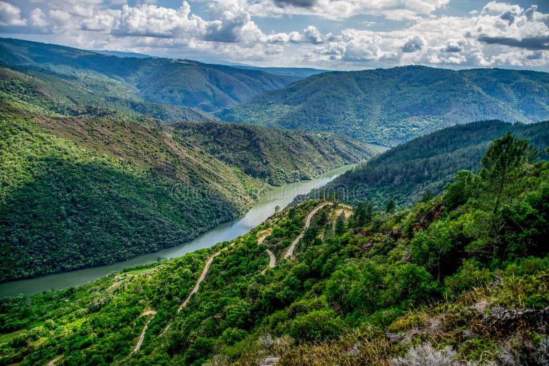 Viewpoints Sil river stock image. Image of outdoors - 139558925