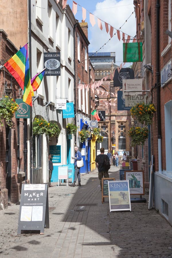 Views Along Gandy Street in Exeter, Devon in the UK Editorial Stock ...