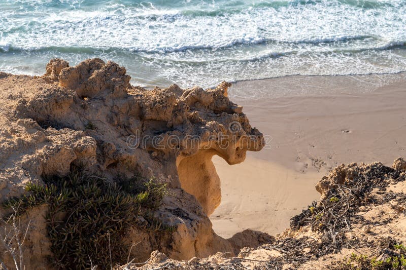 Views of Argaman Beach in Netanya in Israel Stock Photo - Image of sand ...