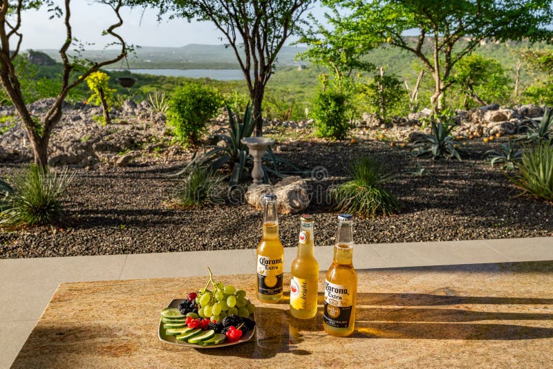 Fruit Platter and a Beer Views Around the Caribbean Island of Curacao ...