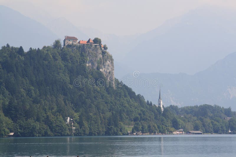 The Views of Blead, Slovenia, Year 2008 Stock Photo - Image of ...