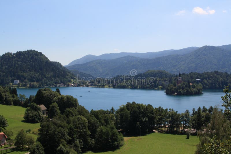 The Views of Blead, Slovenia, Year 2008 Stock Photo - Image of history ...