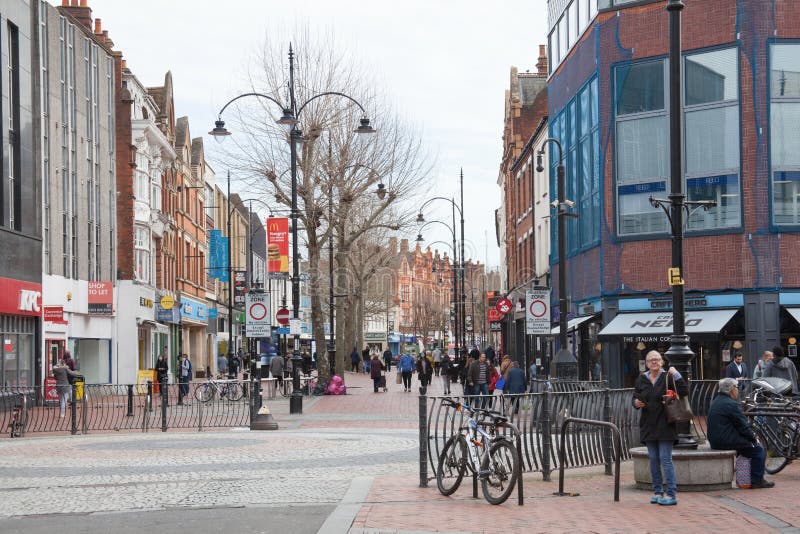 Views of Broad Street in Reading, Berkshire in the UK Editorial Stock ...
