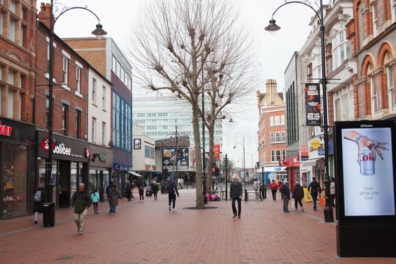 Views of Broad Street in Reading, Berkshire in the UK Editorial Stock ...