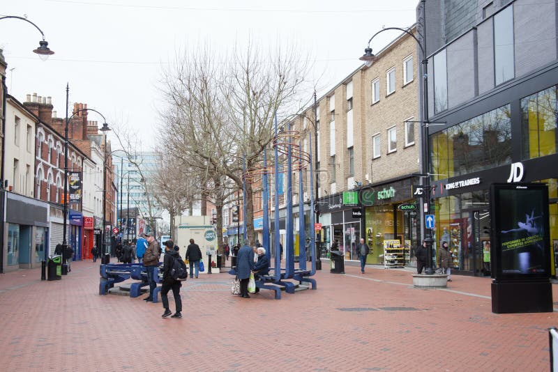 Views of Broad Street in Reading, Berkshire in the UK Editorial Stock ...