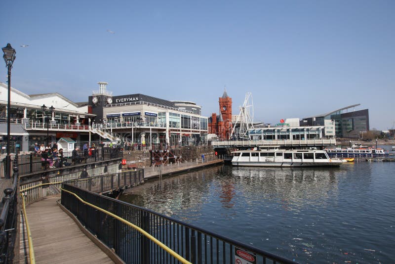 Views of Cardiff Bay in Cardiff, Wales in the UK Editorial Photo ...