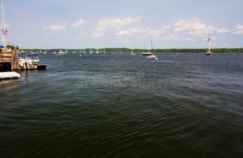 Views at Castine, Maine in Summer Stock Photo - Image of town ...