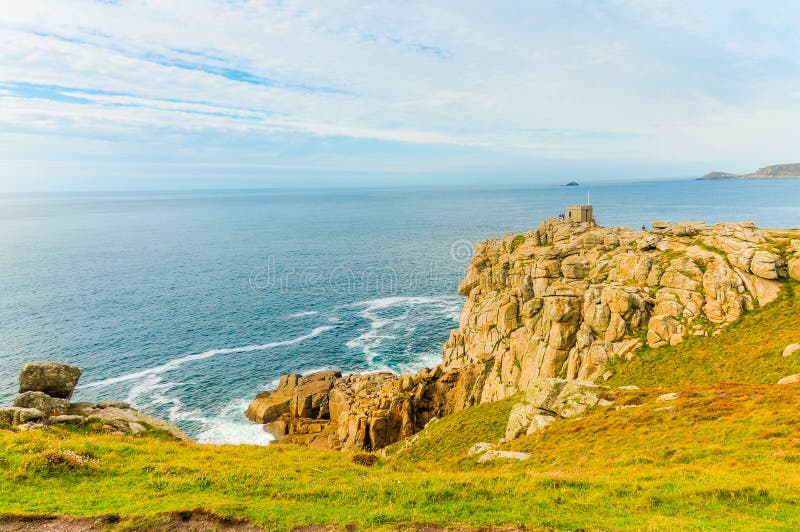Views of the Cliffs of Cornwall in Lands End Stock Image - Image of ...