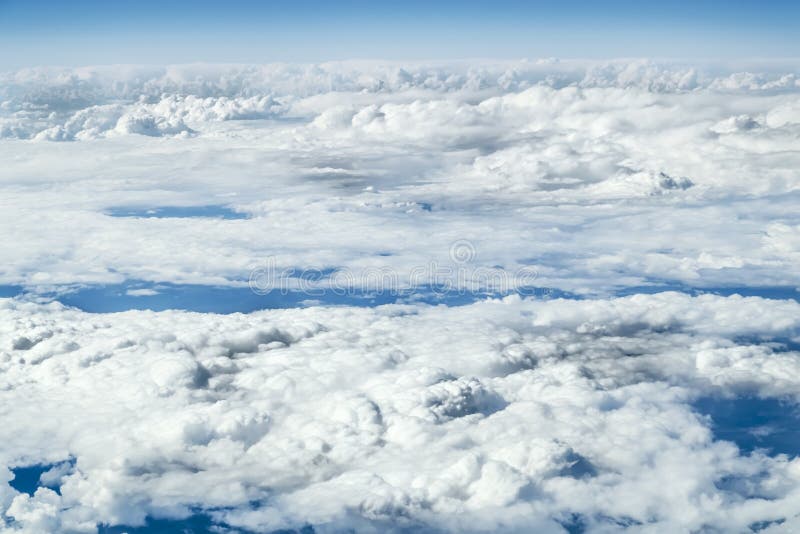 Views of the Clouds from a Height Stock Photo - Image of atmosphere ...
