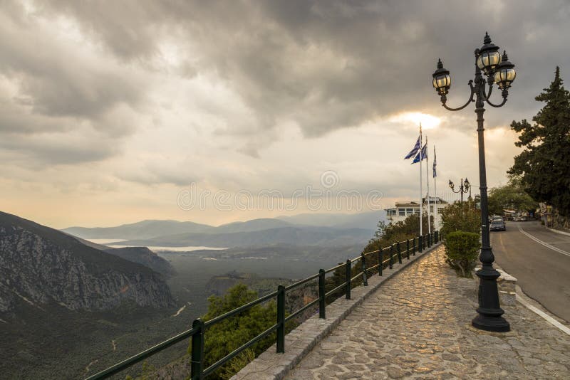 Delphi valley editorial photography. Image of tourist - 62674052