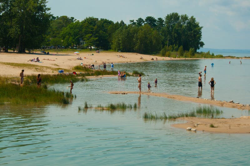 East Arm, Traverse Bay, Elk Rapids, Michigan Stock Image - Image of ...