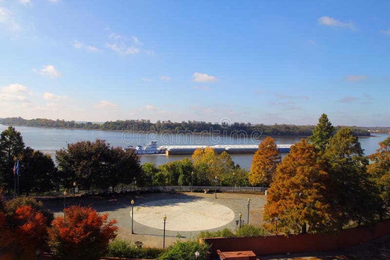 View of the Ohio River at Evansville, Indiana in Fall Stock Photo ...