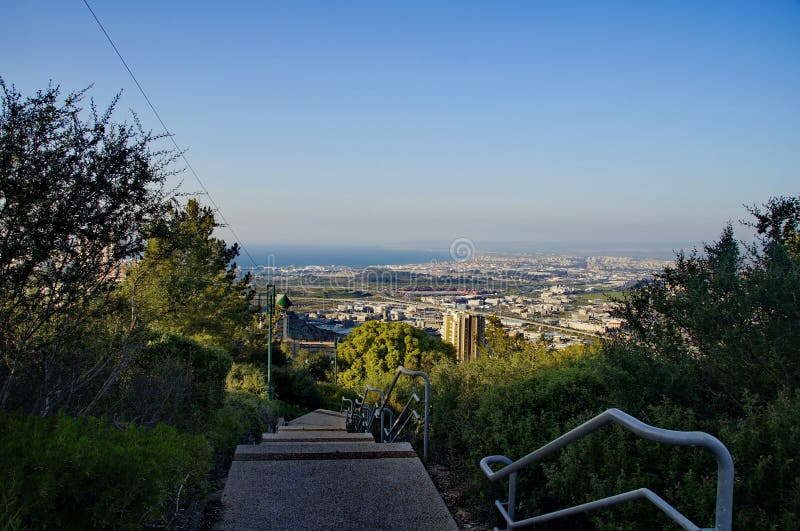 Views of Haifa stock image. Image of view, urban, middle - 57210997