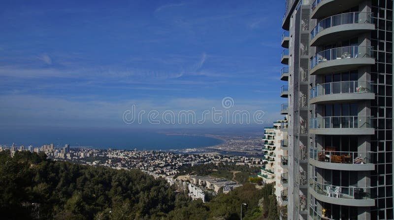 Views of Haifa stock image. Image of view, urban, middle - 57210997