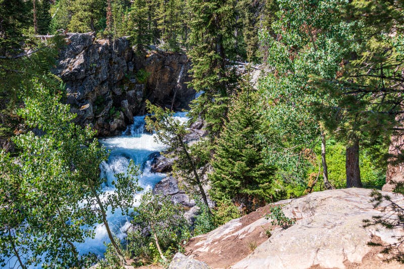 Hidden Falls on the Inspiration Point Trail Stock Photo - Image of ...