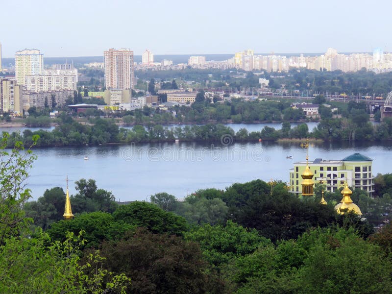 Views of Kiev from Botanical Garden Editorial Stock Image - Image of ...