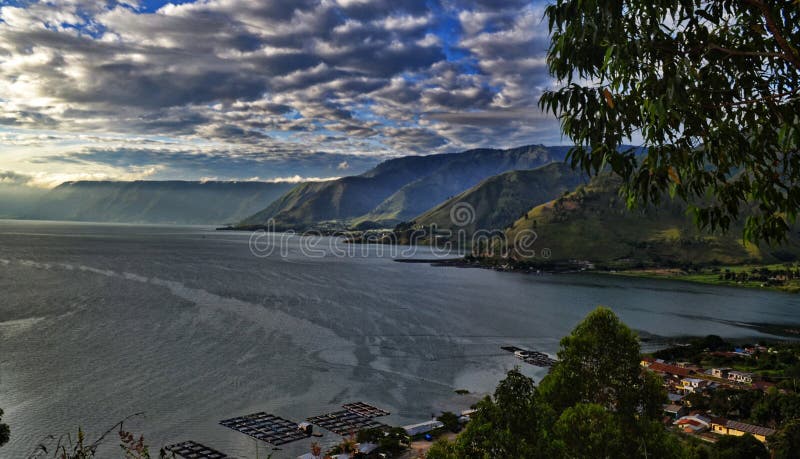 Views of the Lake and the Life of the People on the Island Stock Photo ...